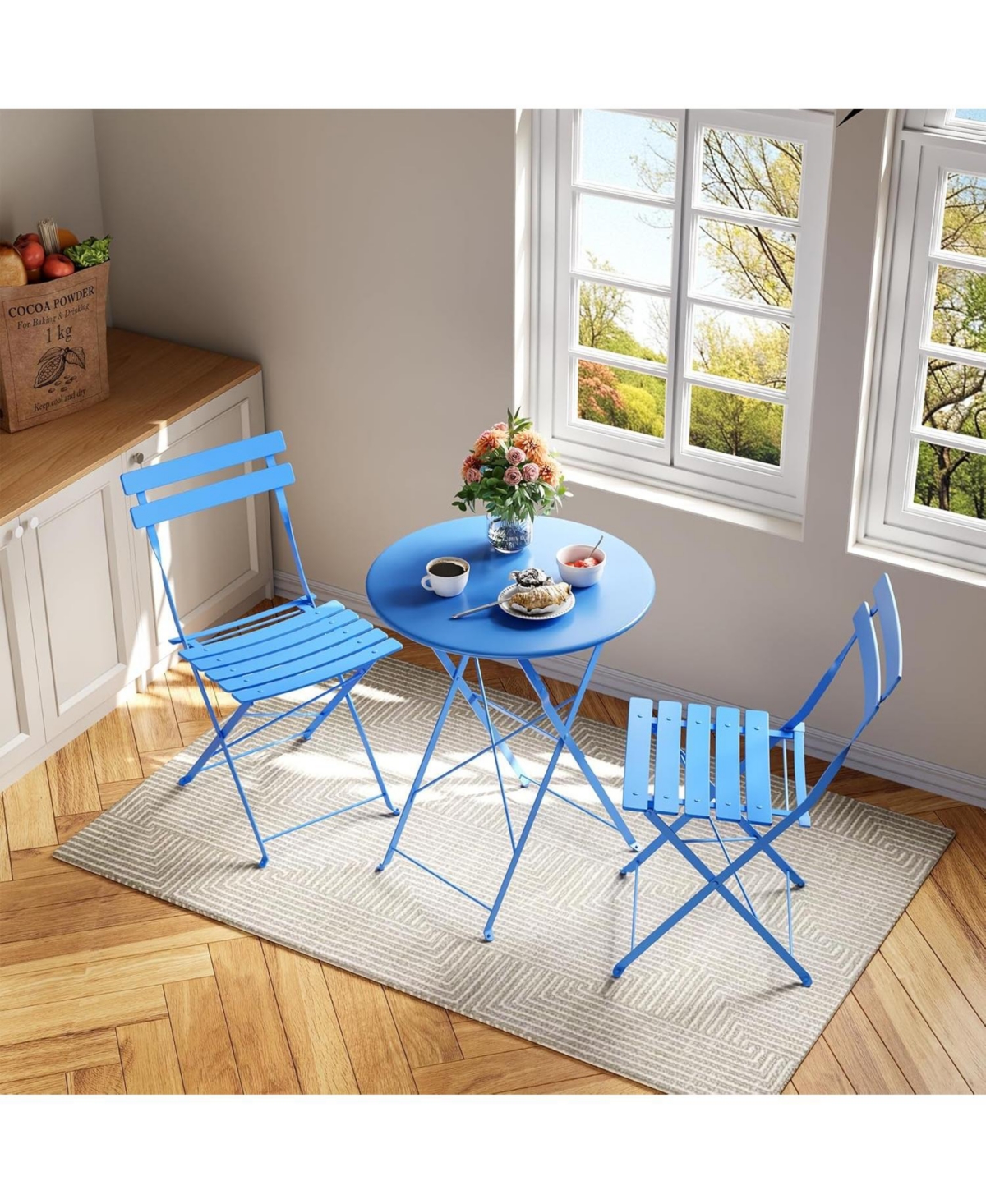 Click here for gaomon 3-Piece Folding Bistro Set- Metal Frame Com... prices