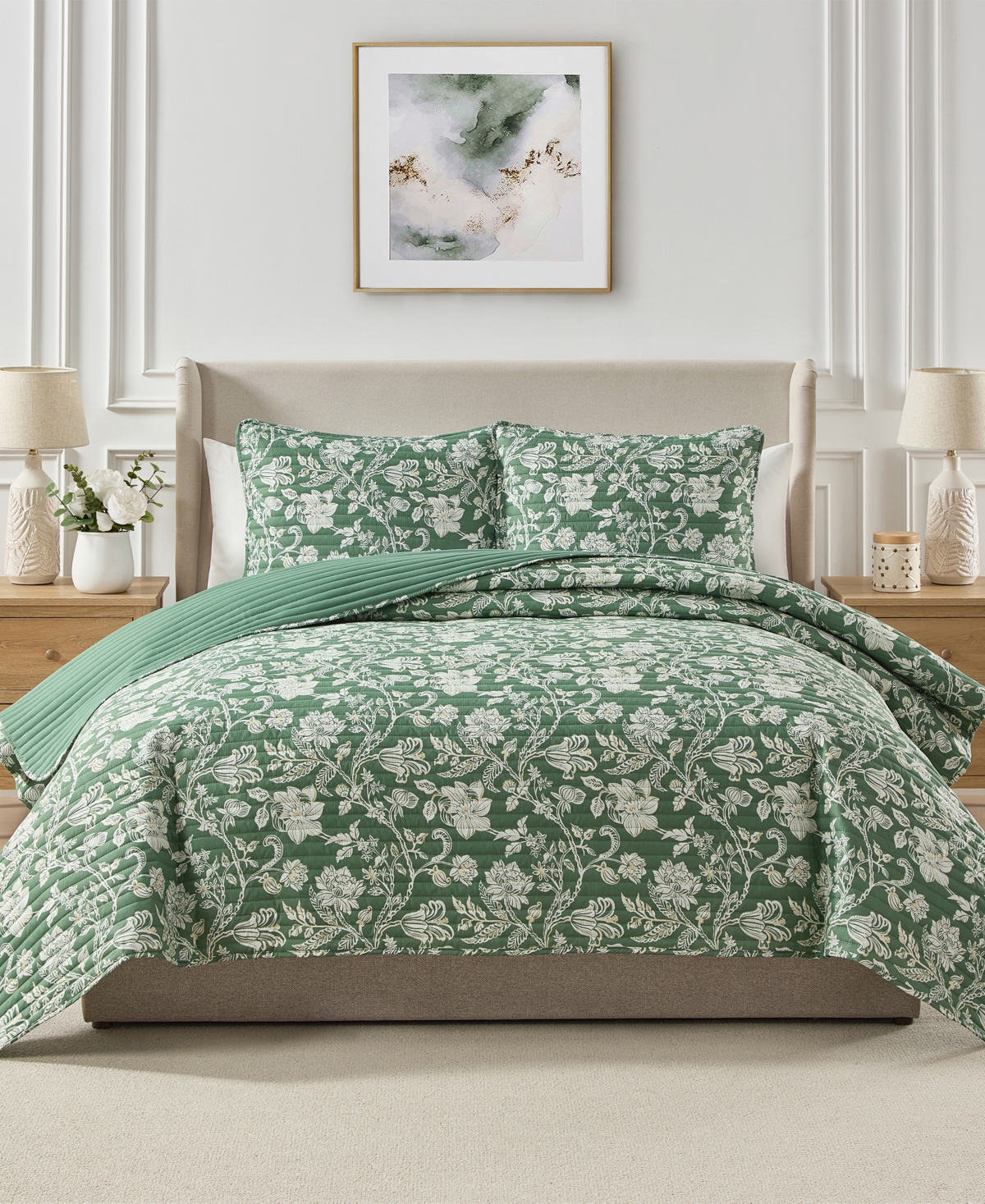 Click here for Seventh Studio Vien Floral 3-Piece Quilt Set  King... prices