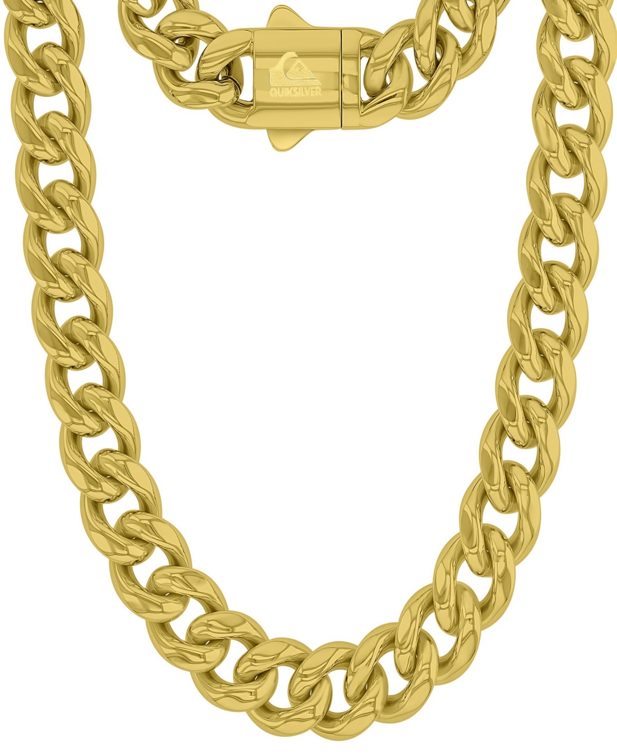Click here for Quiksilver Mens 18k Gold-Plated Steel Miami Cuban... prices