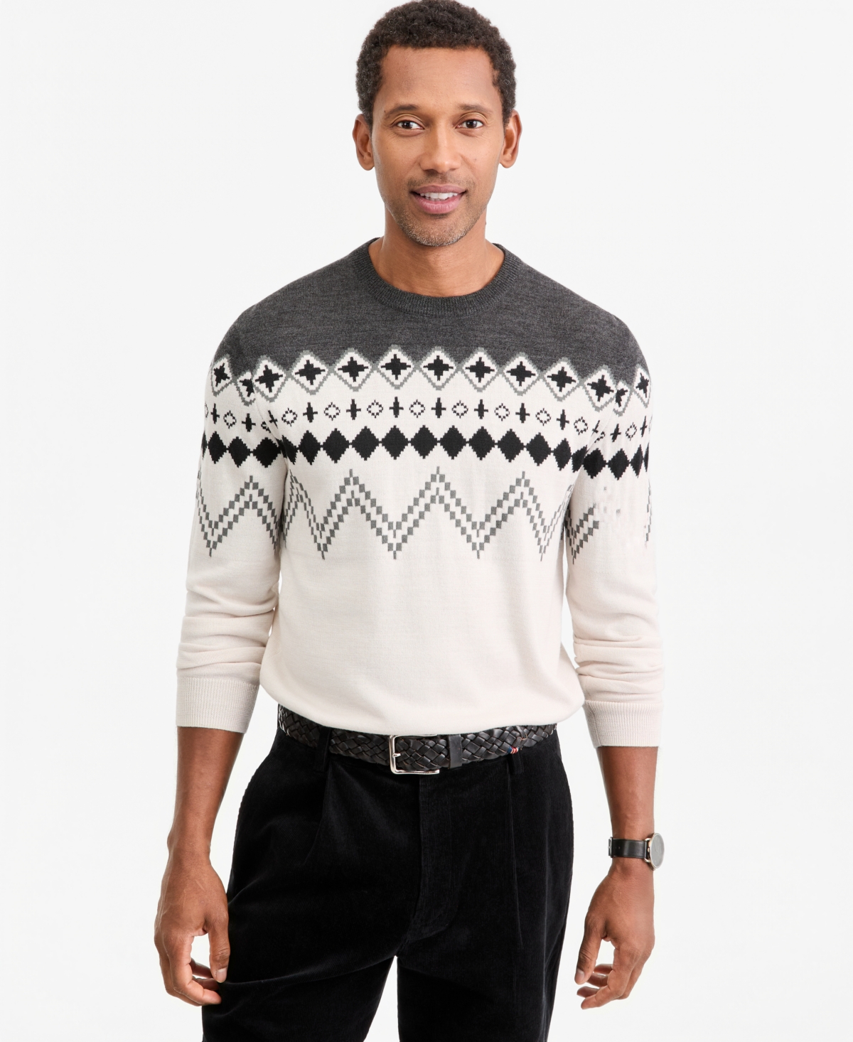 Click here for Club Room Mens Fair Isle Crewneck Sweater  Macys E... prices