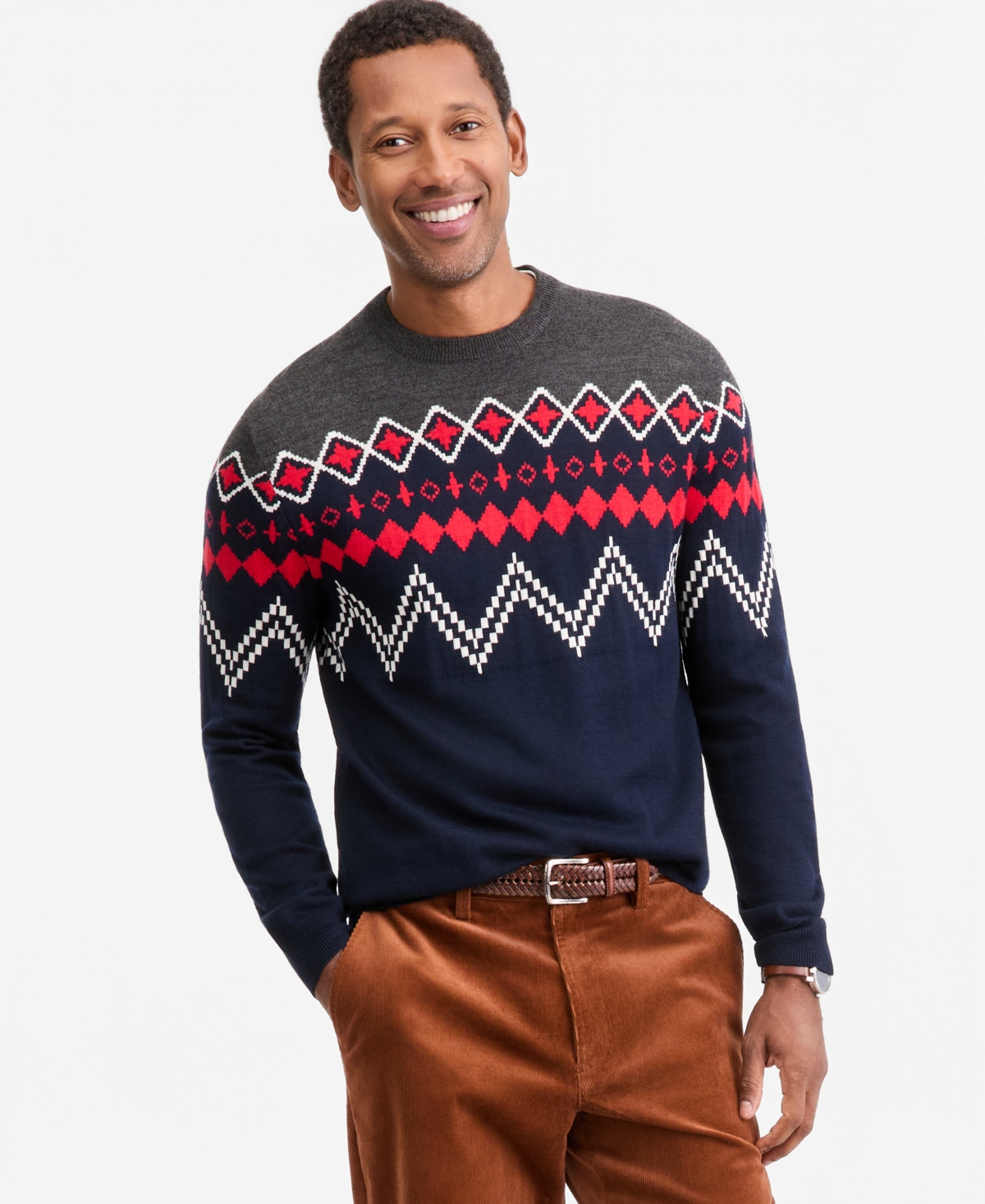 Click here for Club Room Mens Fair Isle Crewneck Sweater  Macys E... prices