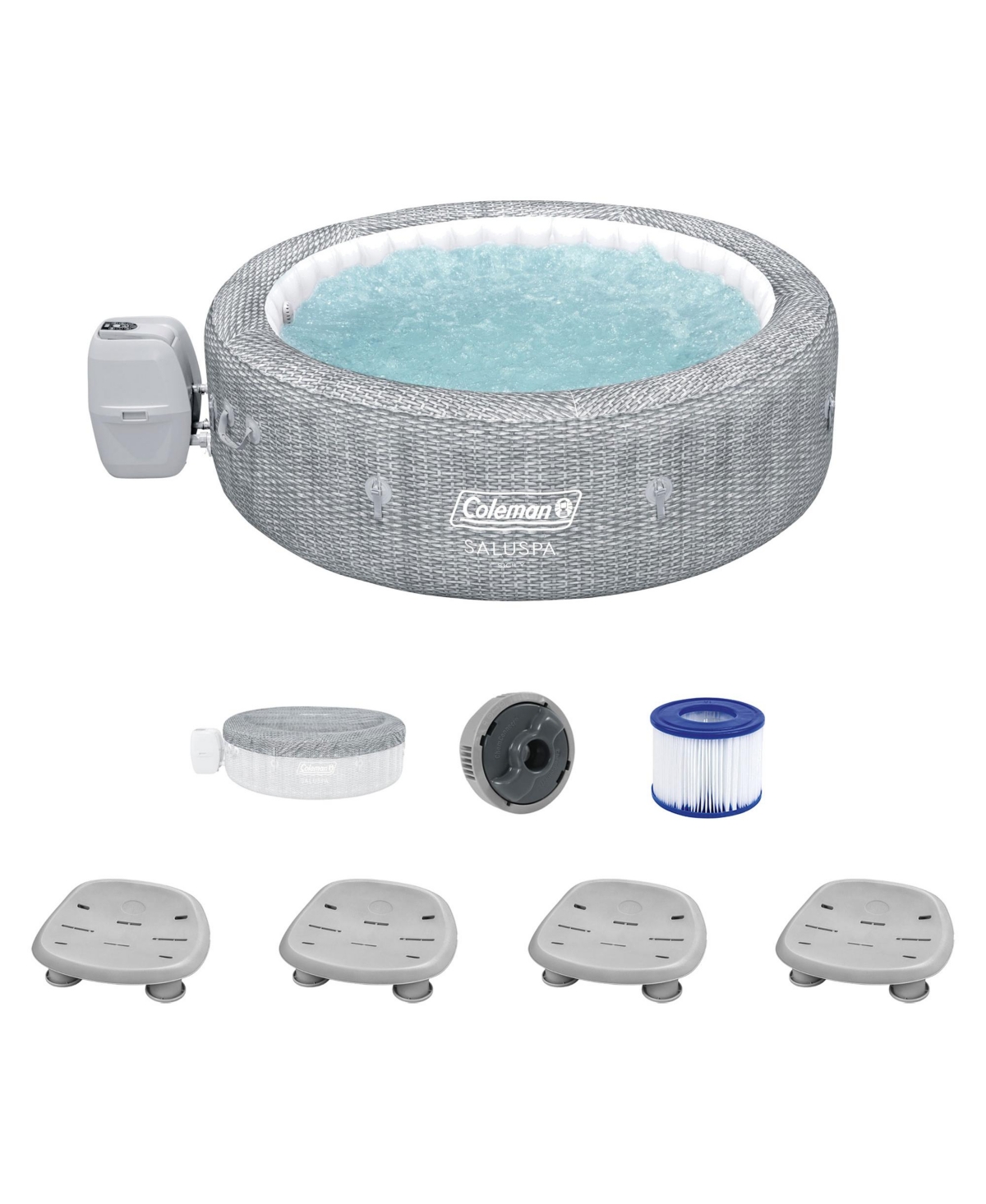 Click here for Coleman SaluSpa Sicily AirJet Hot Tub w/Set of 4 B... prices