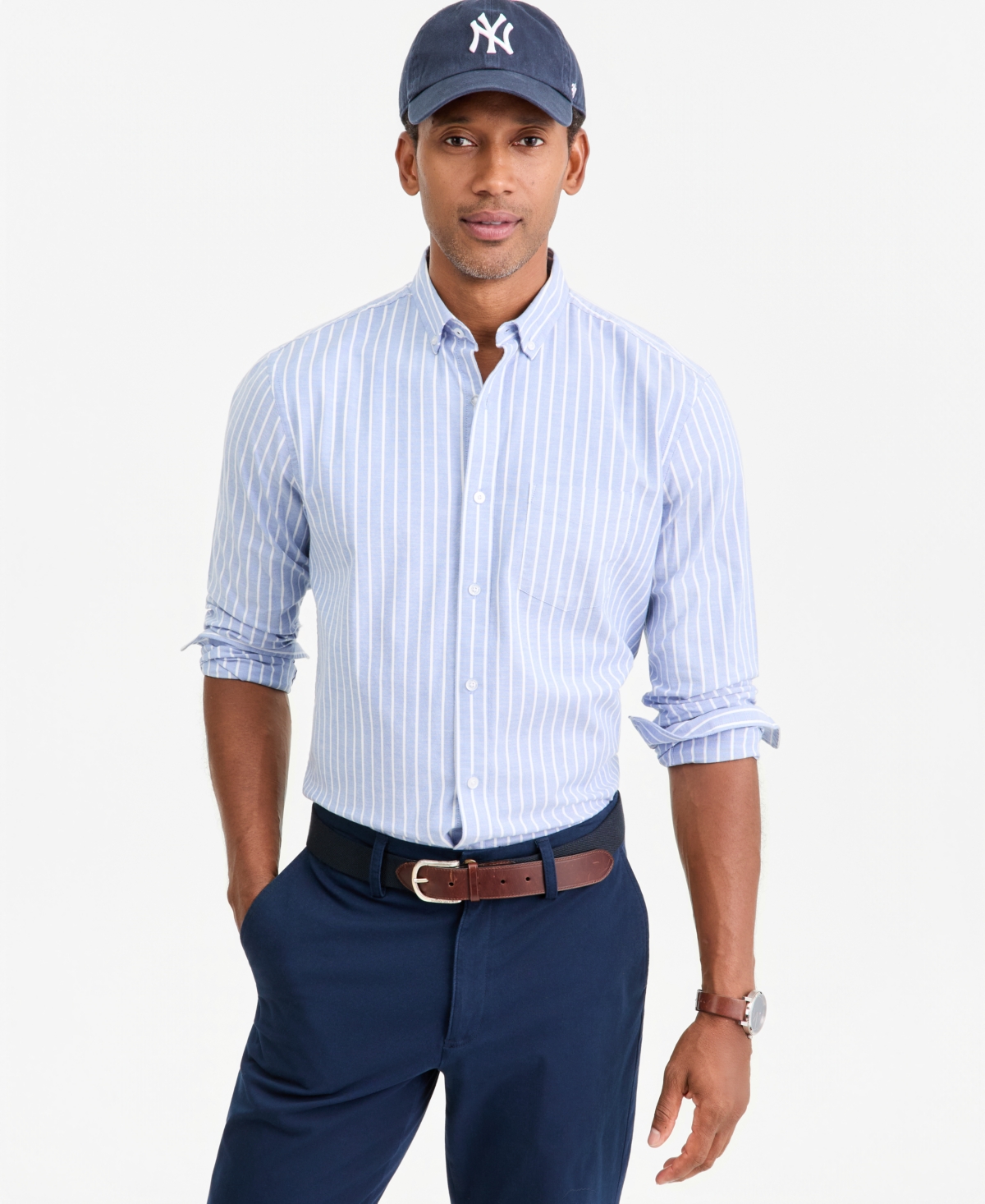 Click here for Club Room Mens Harry Striped Long-Sleeve Oxford Sh... prices