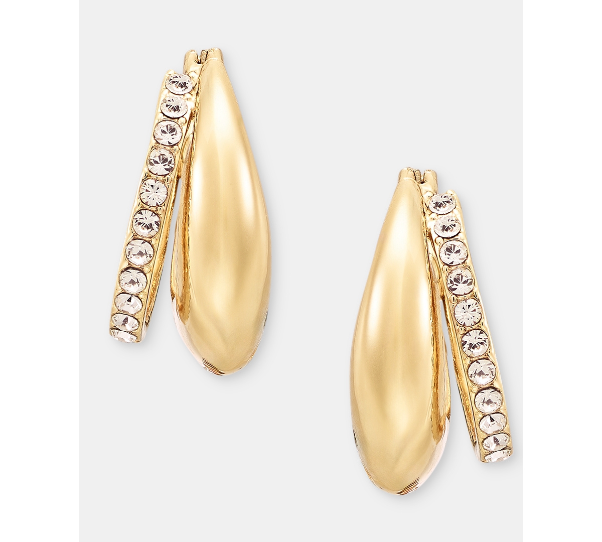 Click here for Dkny Pave Puffy Split-Hoop Earrings - Gold prices