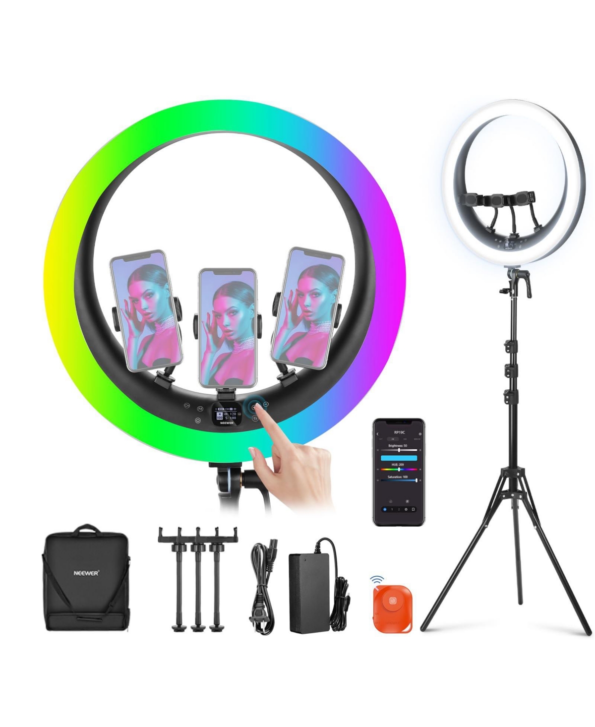 Click here for Neewer RP19C Ring Light with 42W  2800lux  CRI97 prices