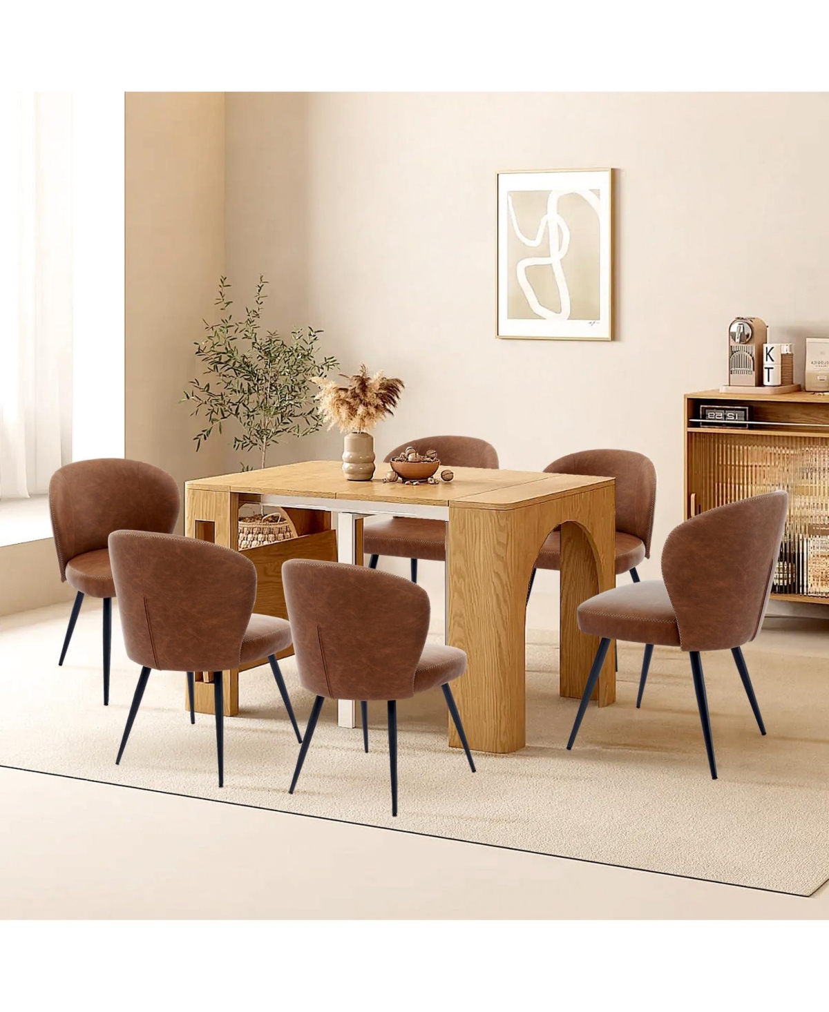 Click here for homfan Dining Chair Set of 6  Upholstered Kitchen... prices