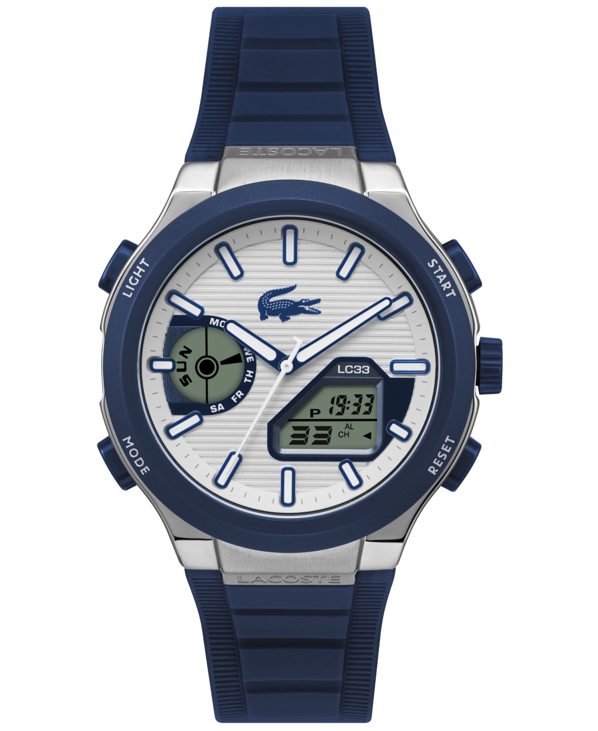 Click here for Lacoste Mens Quartz LC33 Blue Silicone Strap Watch... prices