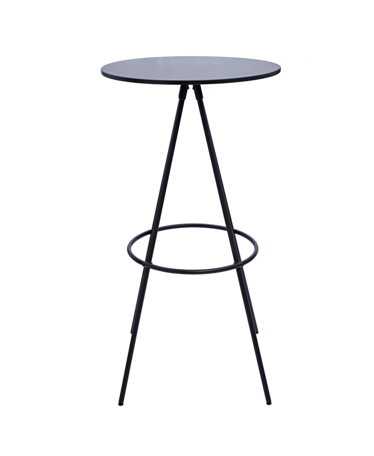 Click here for HomeRoots 31 Rounded Wood and Iron Bar Table - Bla... prices