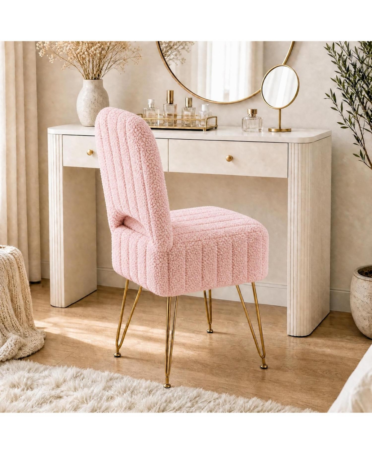 Click here for gaomon Vanity Stool Chair with Backrest  Square Ot... prices
