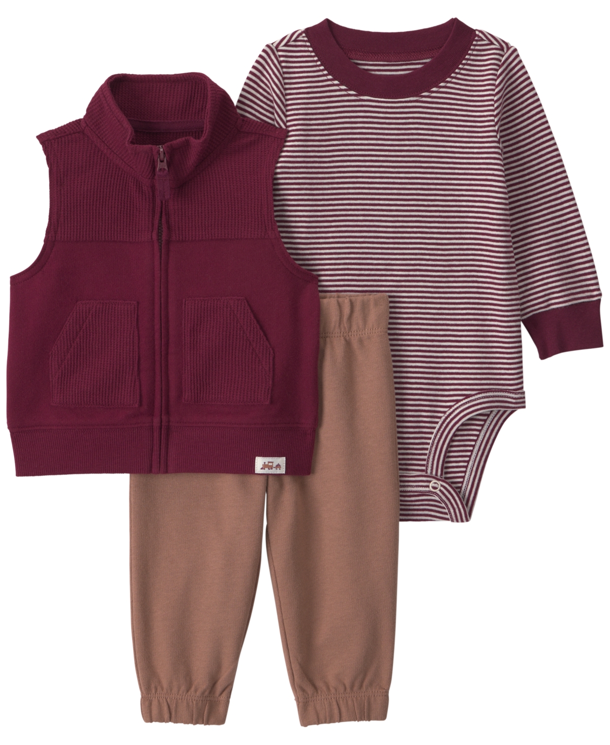 Click here for Carters Boys Corduroy Layering Long-Sleeve Bodysui... prices
