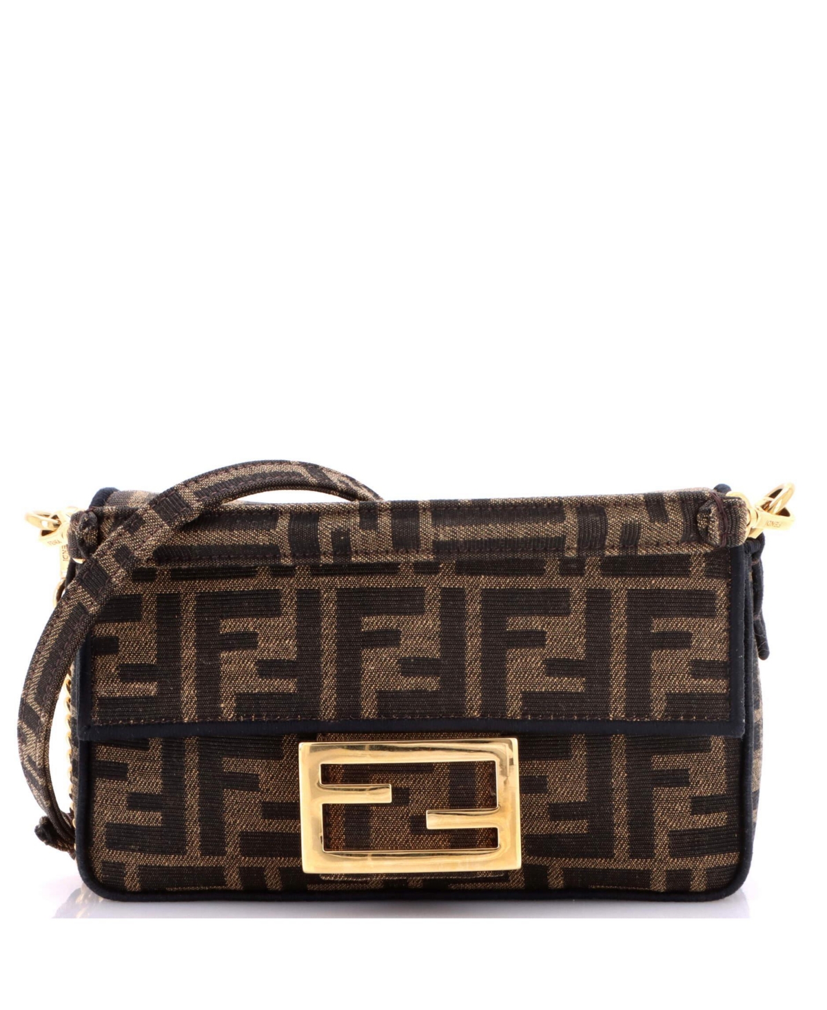Click here for Pre-Owned Fendi Mini Baguette Nm Bag Zucca Canvas... prices