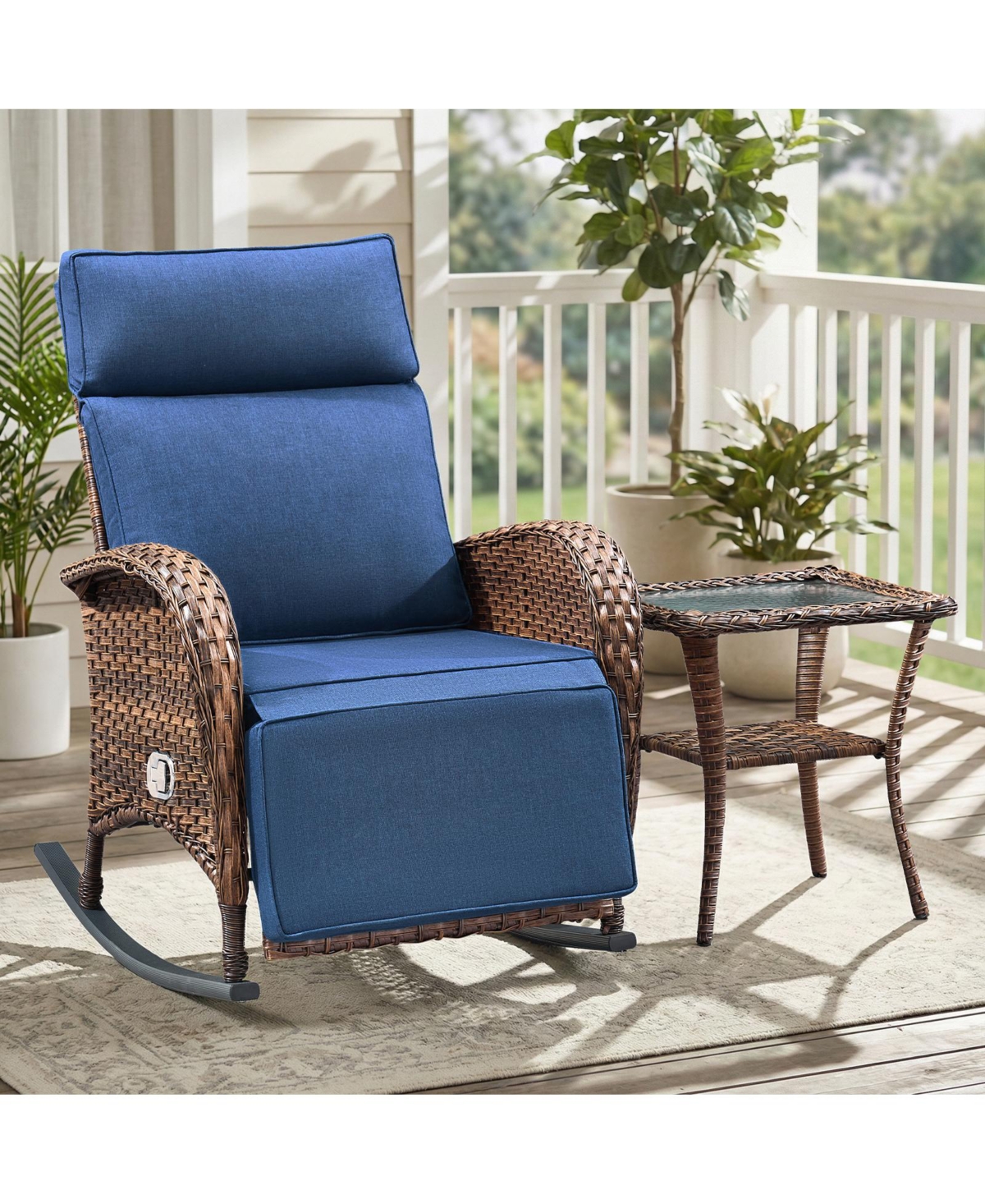 Click here for Pocassy Outdoor Recliner Chair for Patio  Wicker R... prices