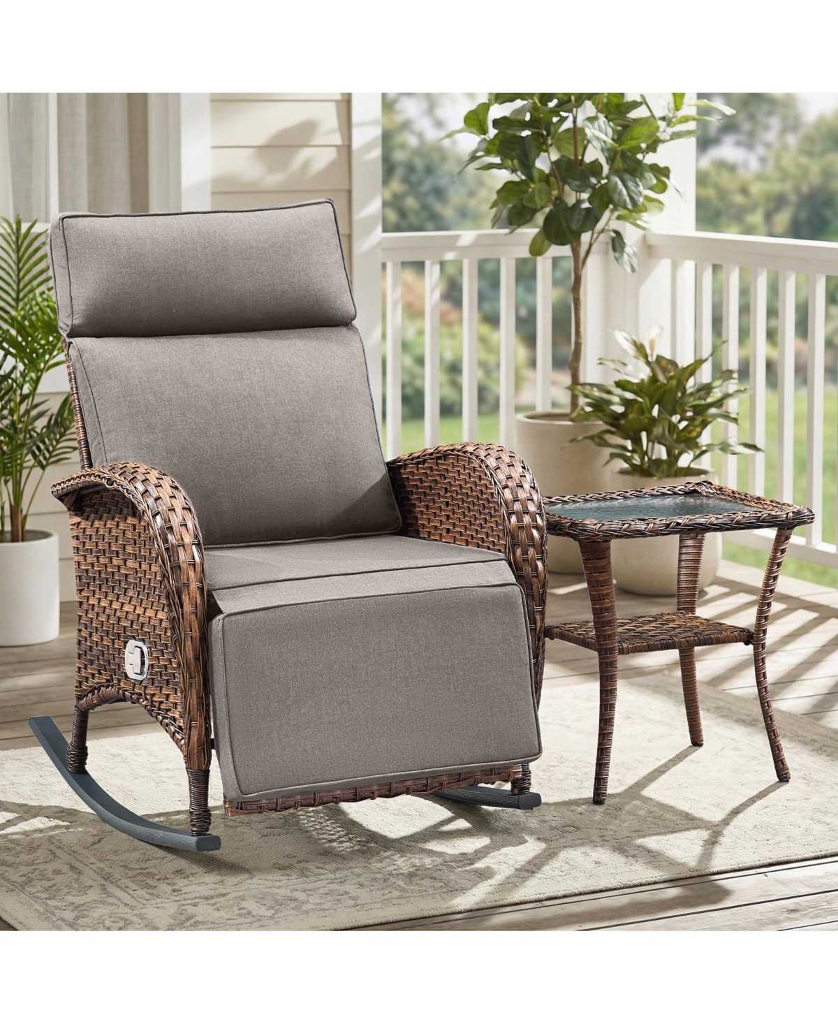 Click here for Pocassy Outdoor Recliner Chair for Patio  Wicker R... prices