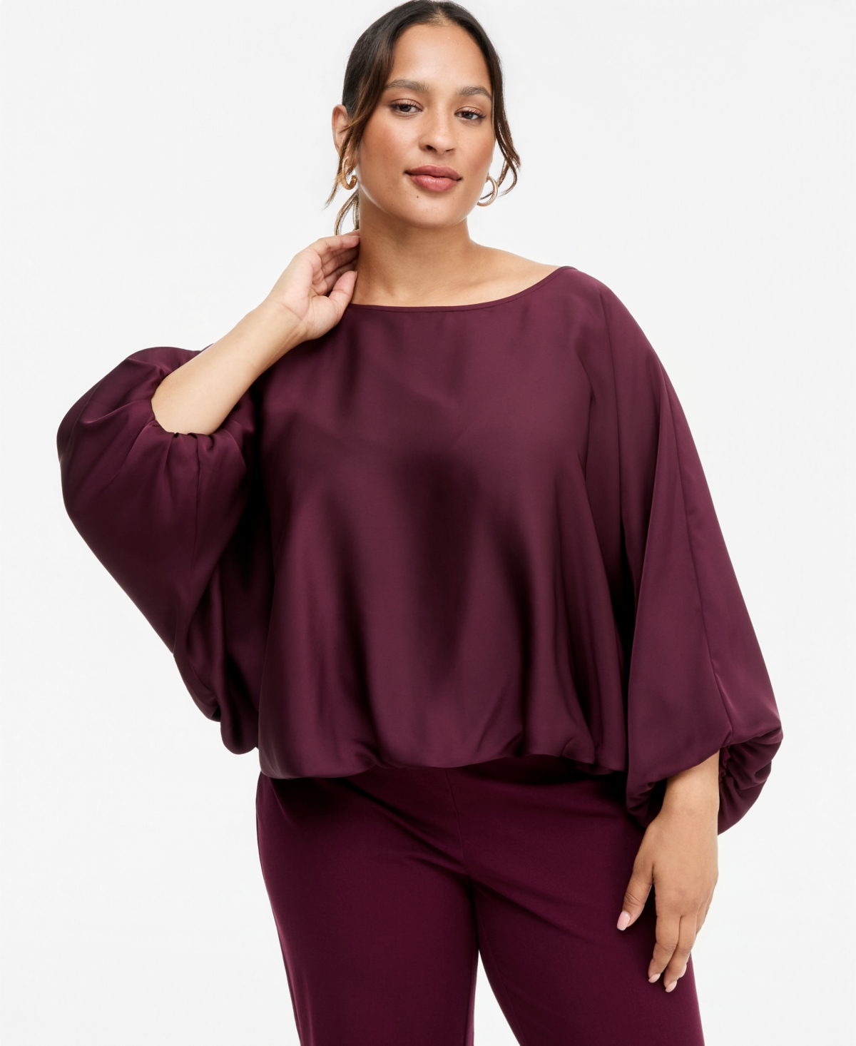 Click here for I.n.c. Plus Size Elbow Bbl Flow Raglan Short-Sleev... prices