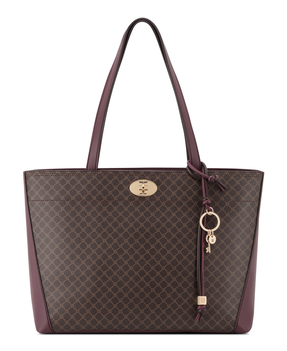 Click here for Nine West Khora Laptop Large Tote Handbag - Dark B... prices