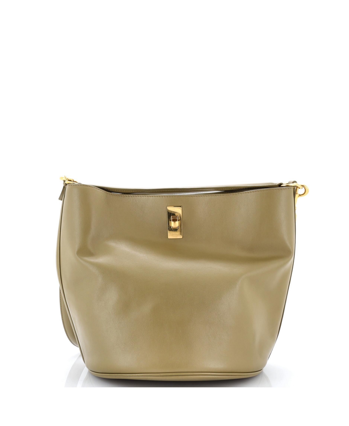 Click here for Pre-Owned Celine Bucket 16 Bag Leather - Green prices