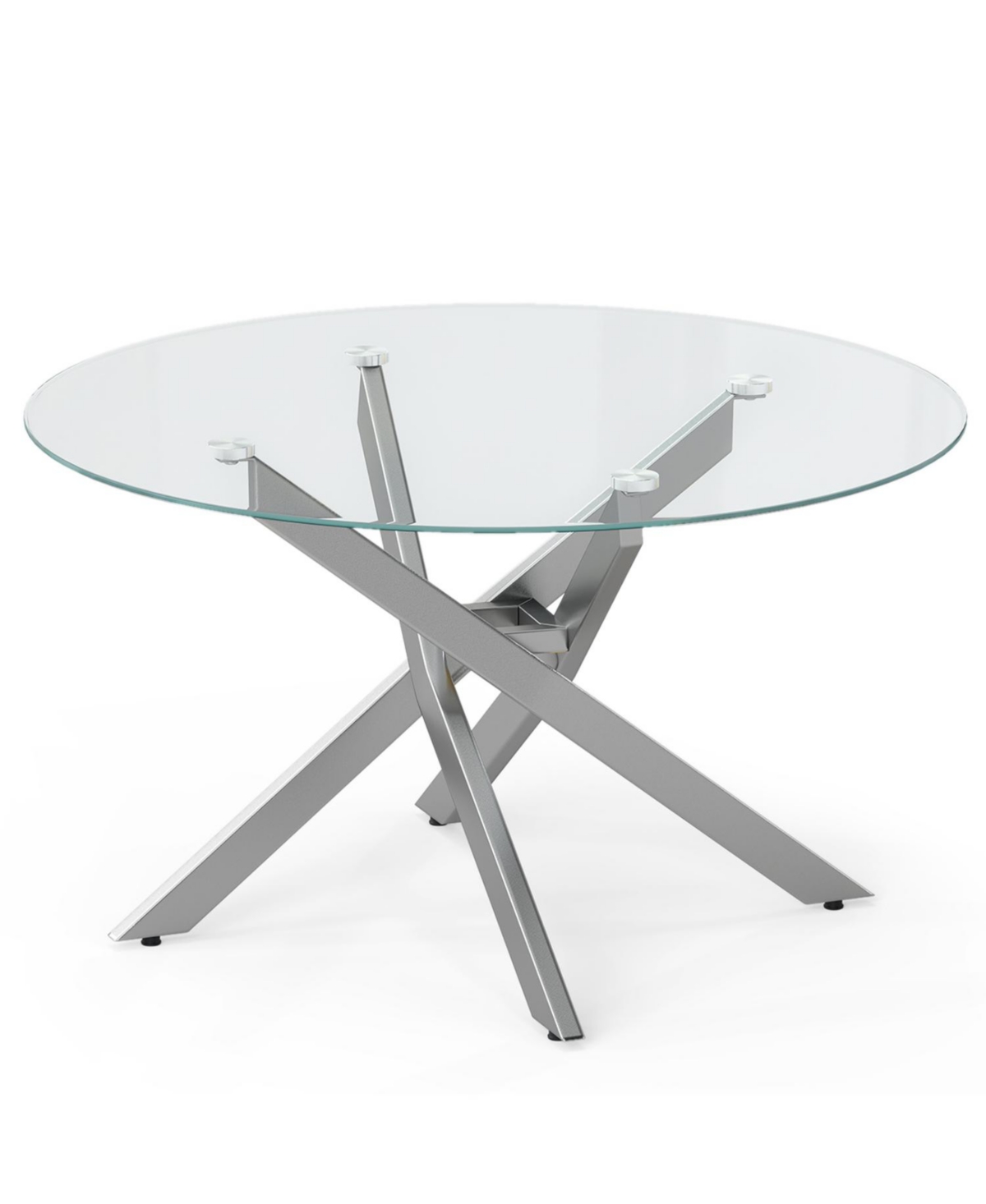 Click here for Slickblue Clear Round Coffee Table with Tempered G... prices