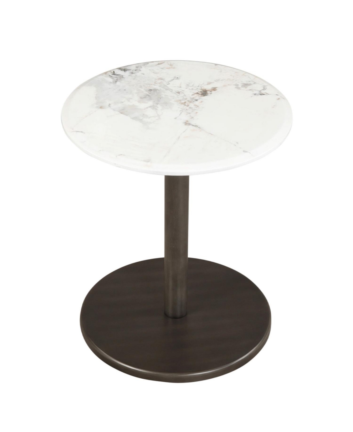 Click here for Slickblue Marble Top Round End Table with Wooden P... prices