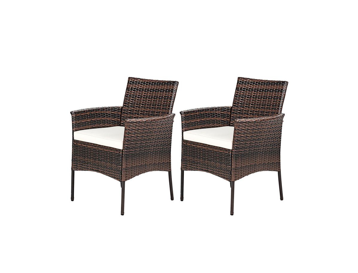 Click here for Mondawe 2 Pieces Outdoor Pe Rattan Armchairs with... prices