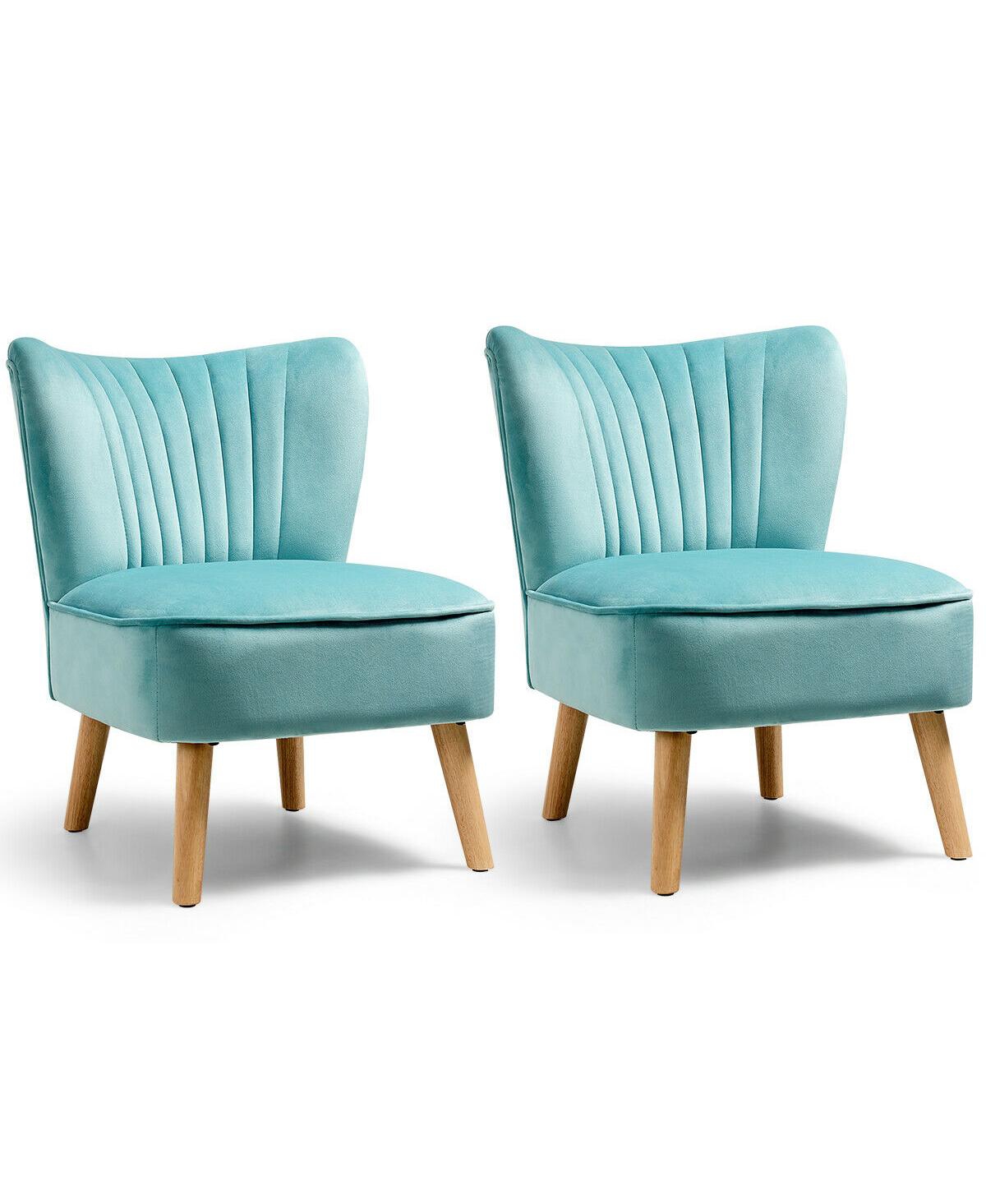 Click here for Gymax 2 Pieces Accent Chair Leisure Chair Single S... prices