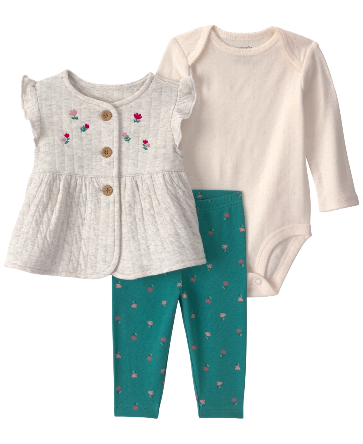 Click here for Carters Baby Girls Sleeveless Cardigan  Bodysuit a... prices