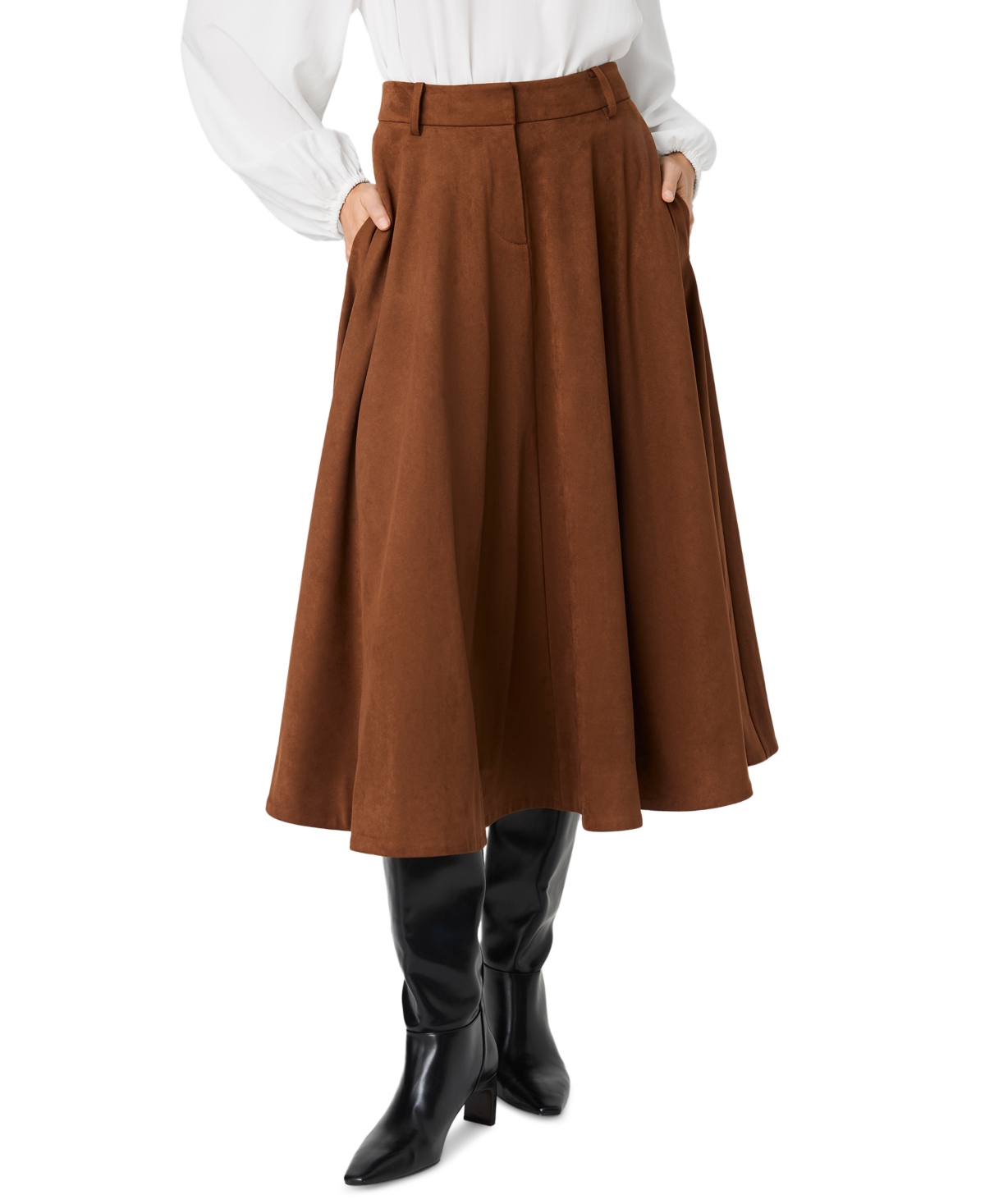 Click here for French Connection Womens Sonja Flare Midi Skirt -... prices