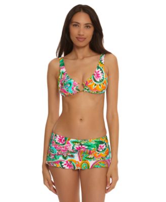 Click here for Becca Womens La Vie Mira Printed Bikini Swim Top A... prices