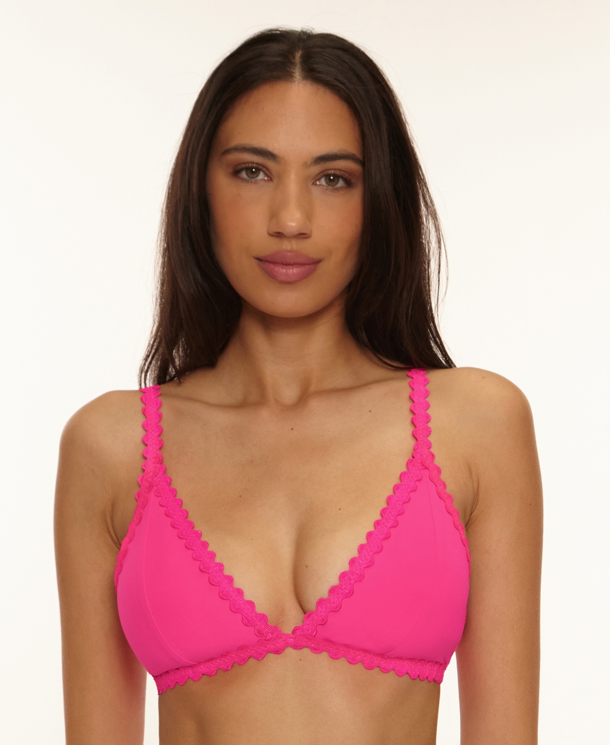 Click here for Becca Womens Bella Avery V-Neck Bikini Top - Straw... prices