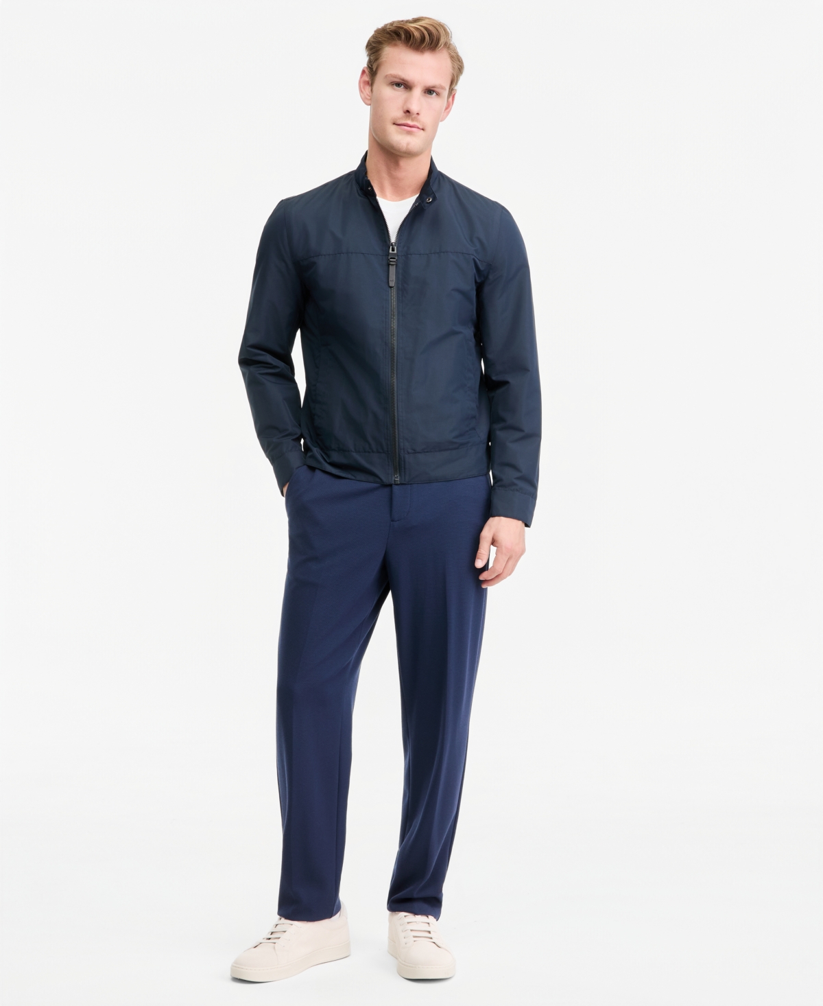 Click here for Michael Kors Mens Lightweight Moto Jacket - Midnig... prices