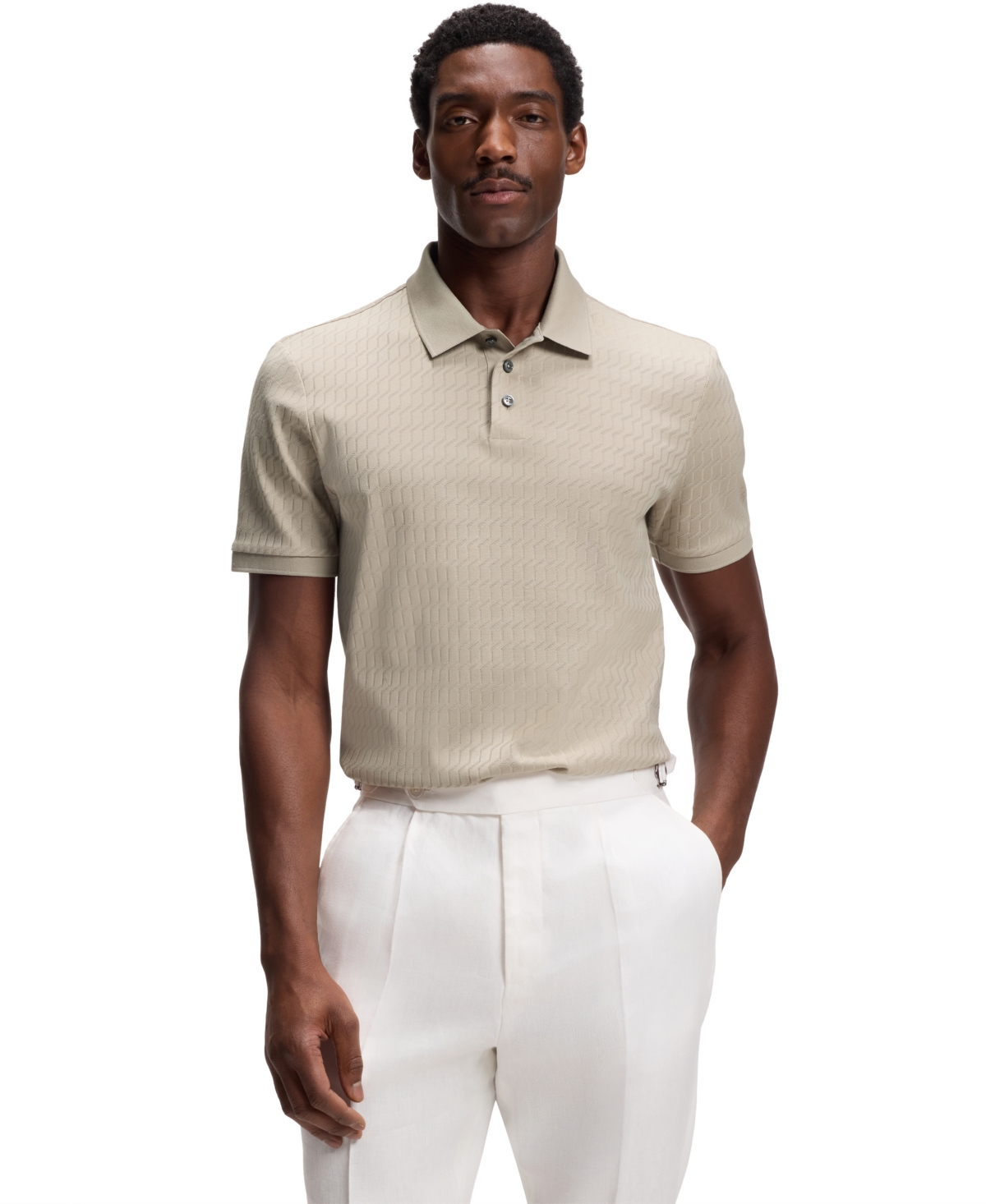 Click here for Boss by Hugo Boss Mens Geometric Jacquard Cotton P... prices