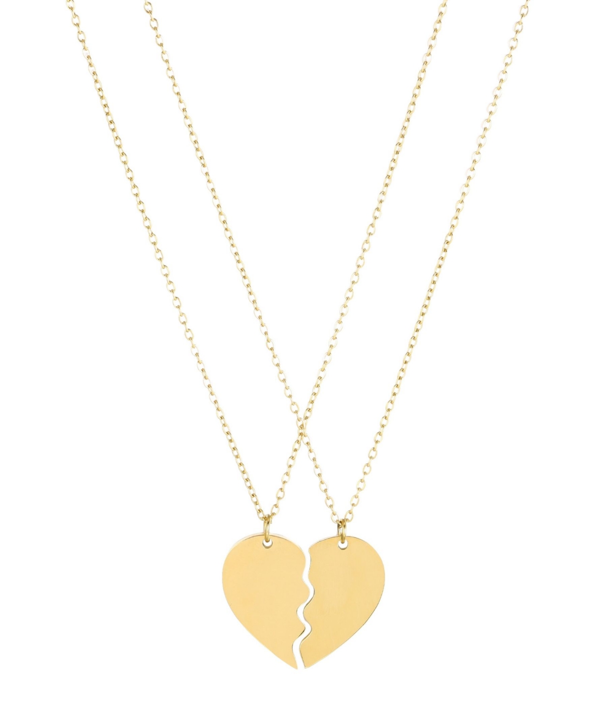 Click here for Adornia Tarnish Resistant Gold Set of 2 Heart Puzz... prices