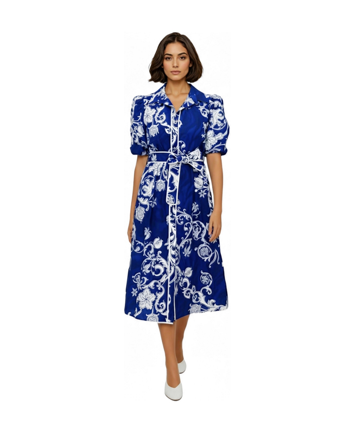 Click here for Celina Moon Womens Janeli Midi Dress - Electric bl... prices