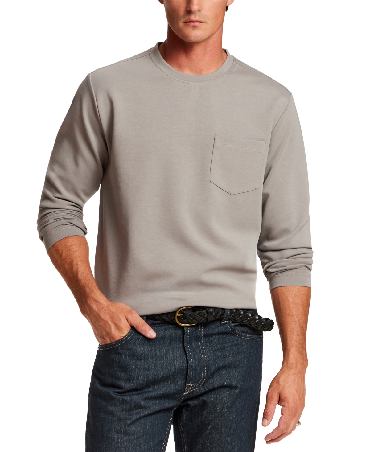 Click here for Vintage & Black Mens Pocket Crewneck Scuba Knit T-... prices