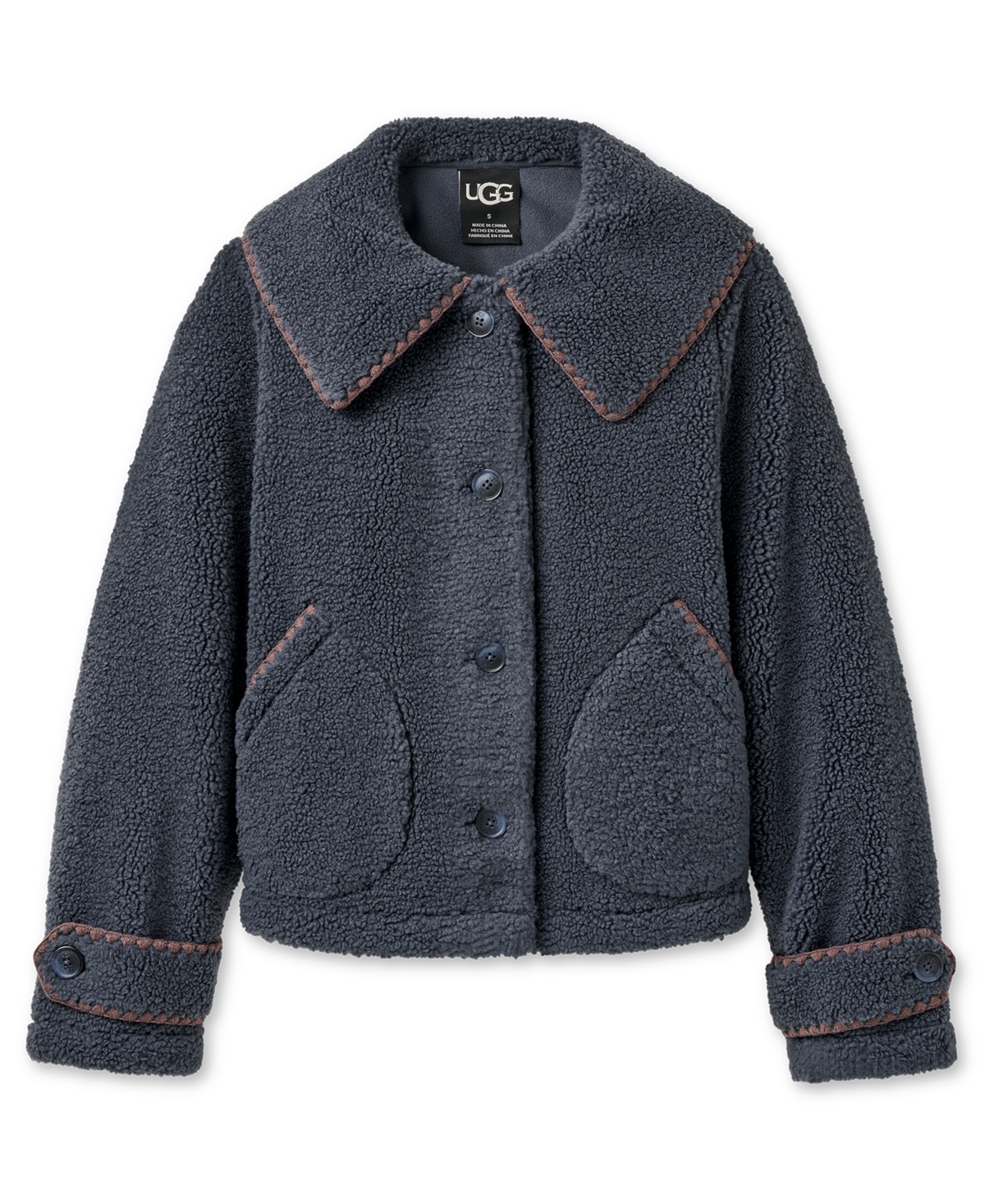 Click here for Ugg Womens Nikia Relaxed-Fit Collared Neck Jacket... prices