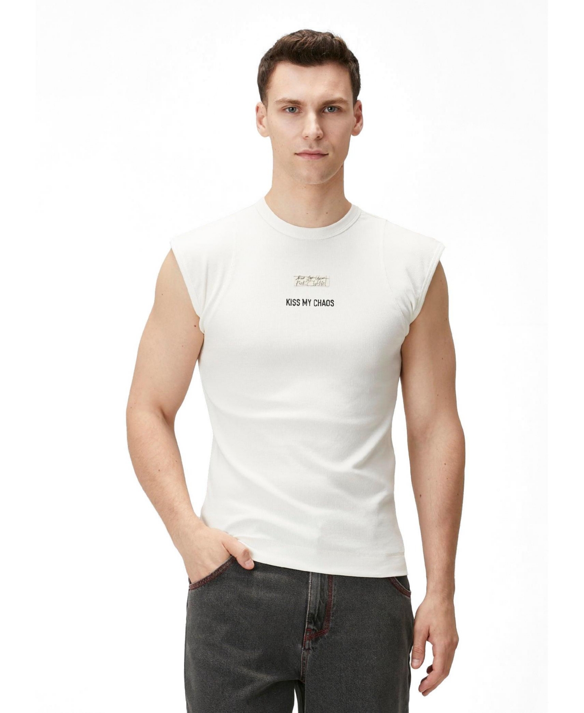Click here for Pcfg Mens Cotton Rib Tank Top With Patch prices
