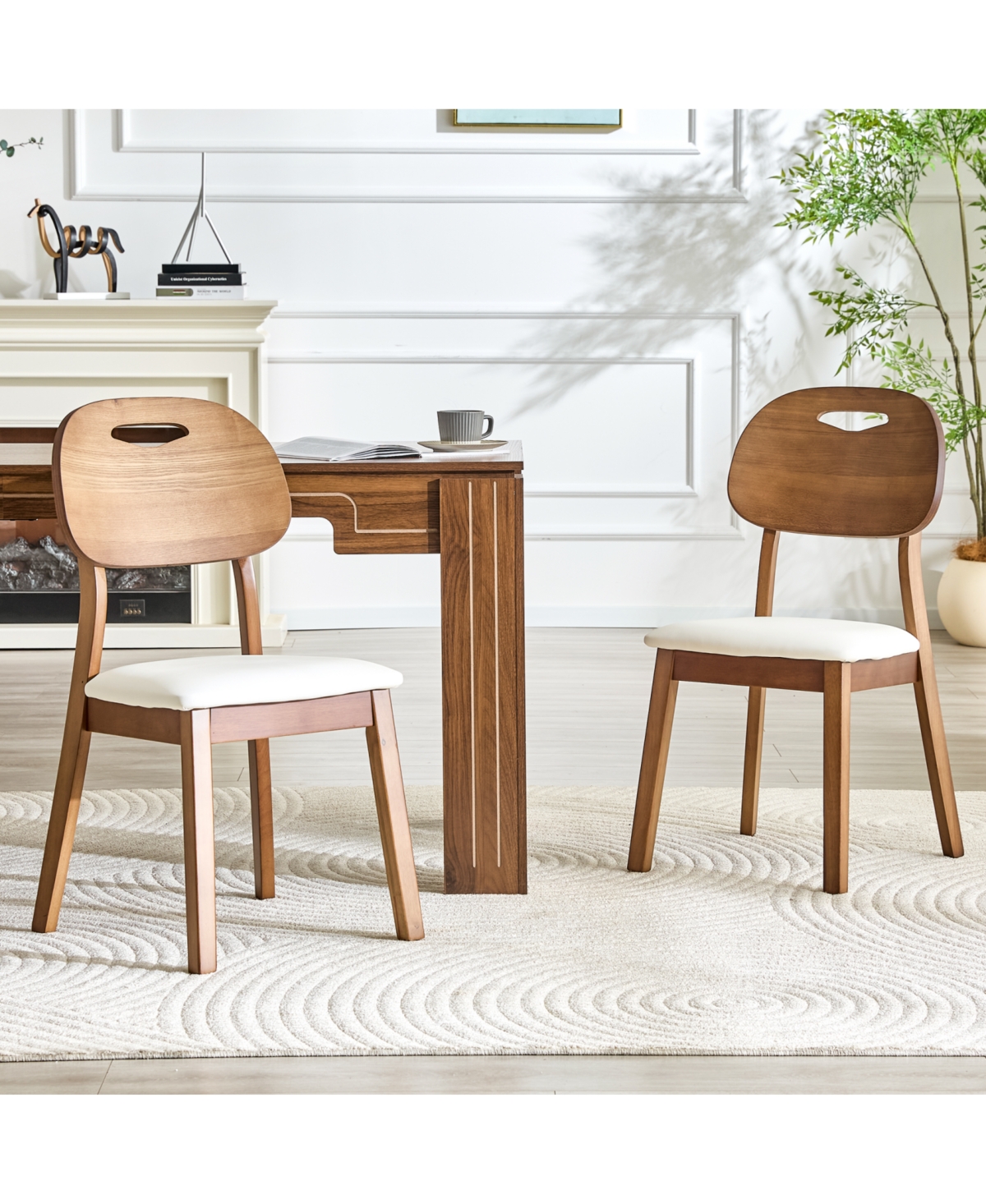 Click here for Rainsken Solid Wood Dining Chair Set of 2  Hollowe... prices