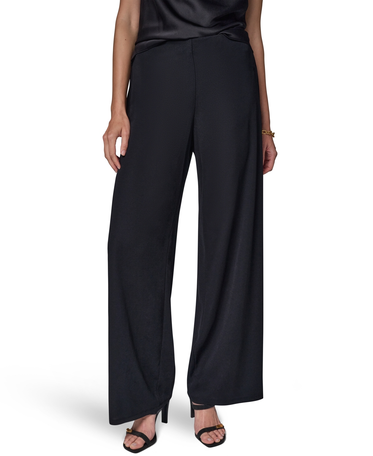Click here for Donna Karan New York Womens Wide-Leg Jersey Pants... prices