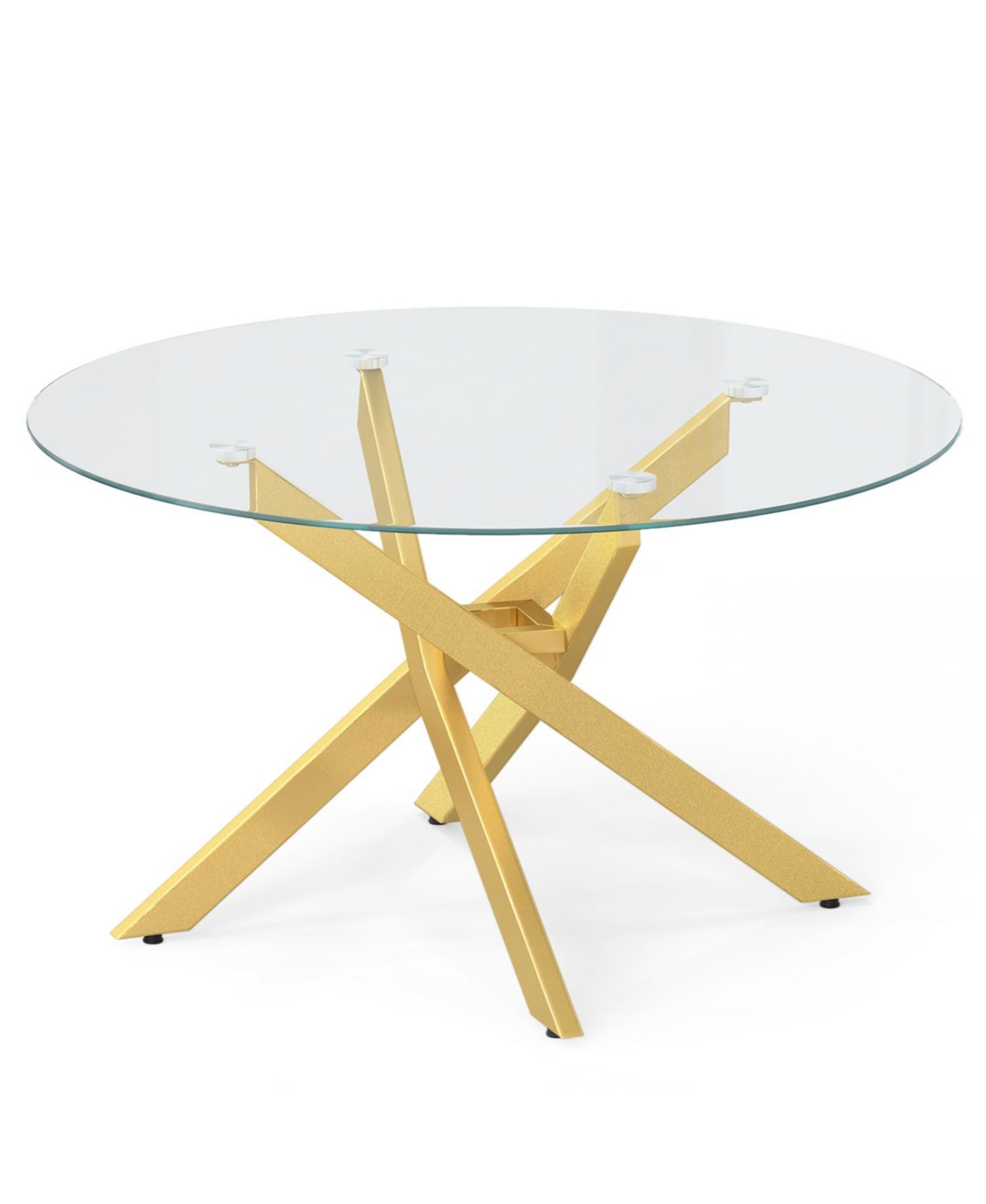 Click here for Slickblue Clear Round Coffee Table with Tempered G... prices