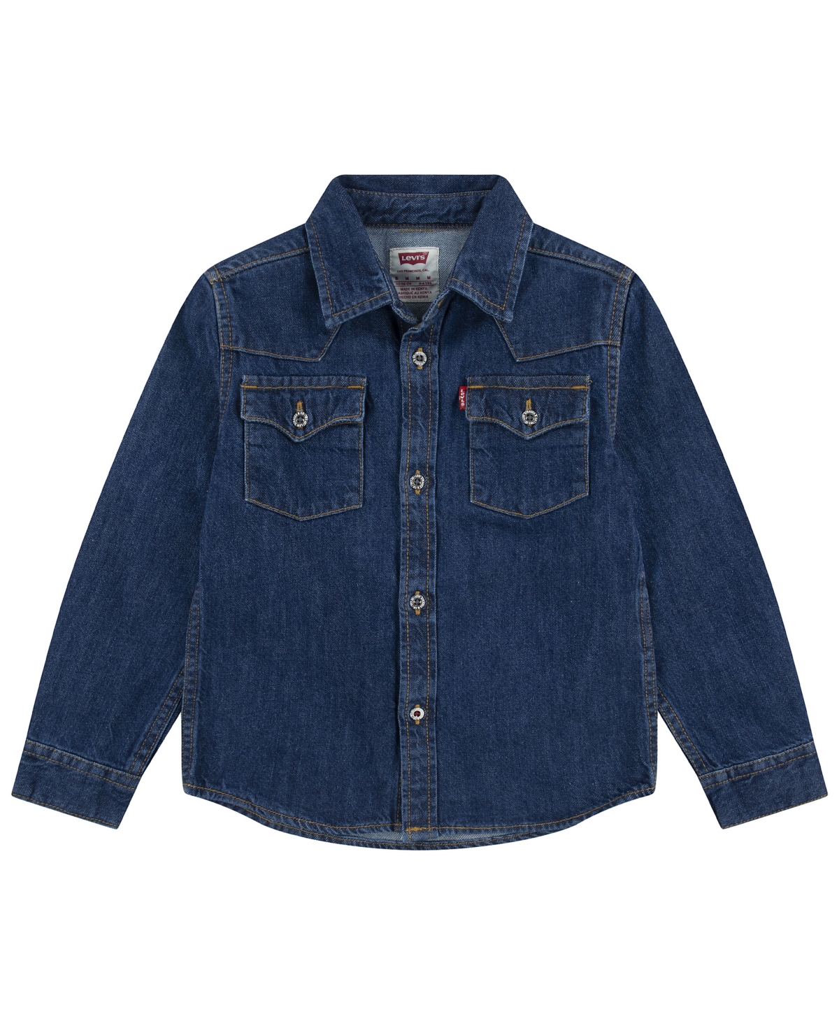 Click here for Levis Big Boys New Barstow Western Shirt - Dark Ho... prices