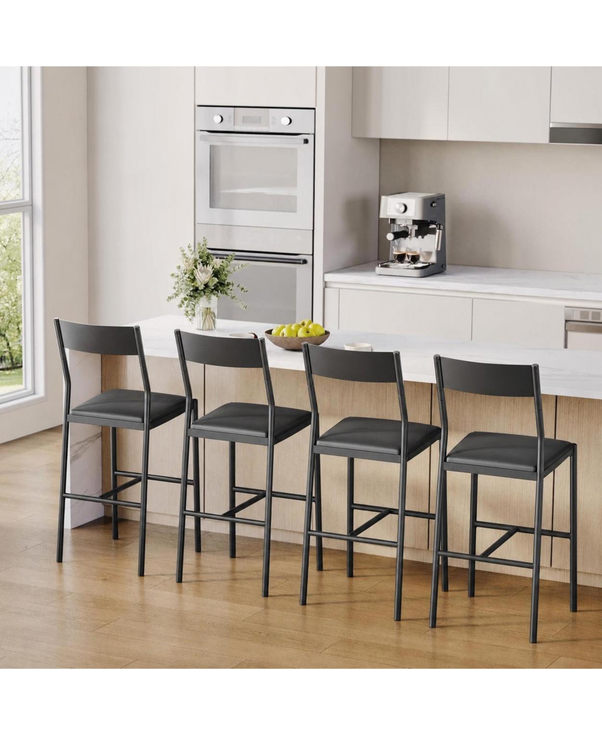 Click here for gaomon Set of 4 Modern Bar Stools 24 Counter Heigh... prices