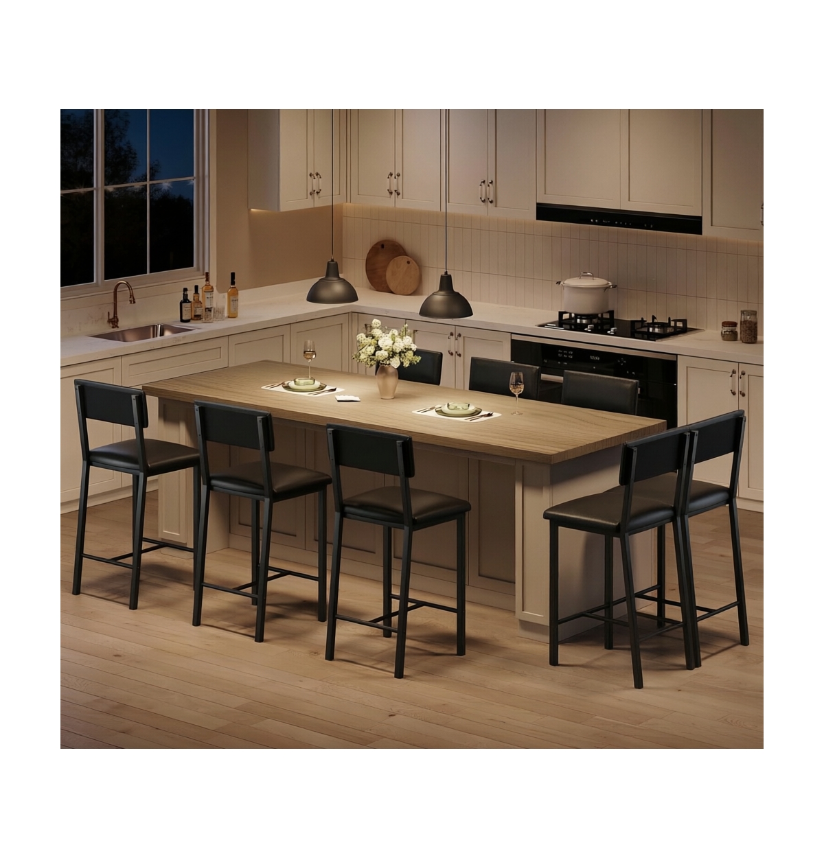 Click here for gaomon 2 Sets of 4 Bar Stools 8 Total Counter Heig... prices