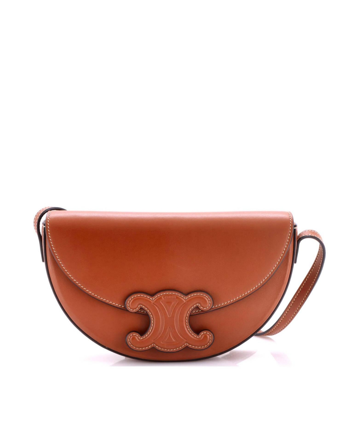 Click here for Pre-Owned Celine Cuir Triomphe Besace Flap Bag Lea... prices