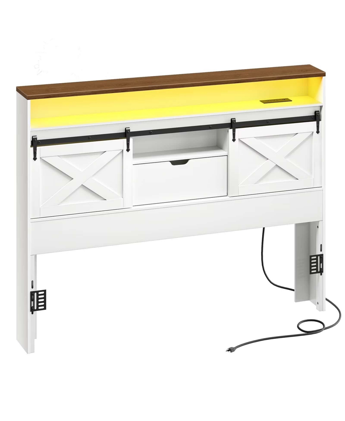 Click here for Slickblue Farmhouse Queen Headboard with Charging... prices