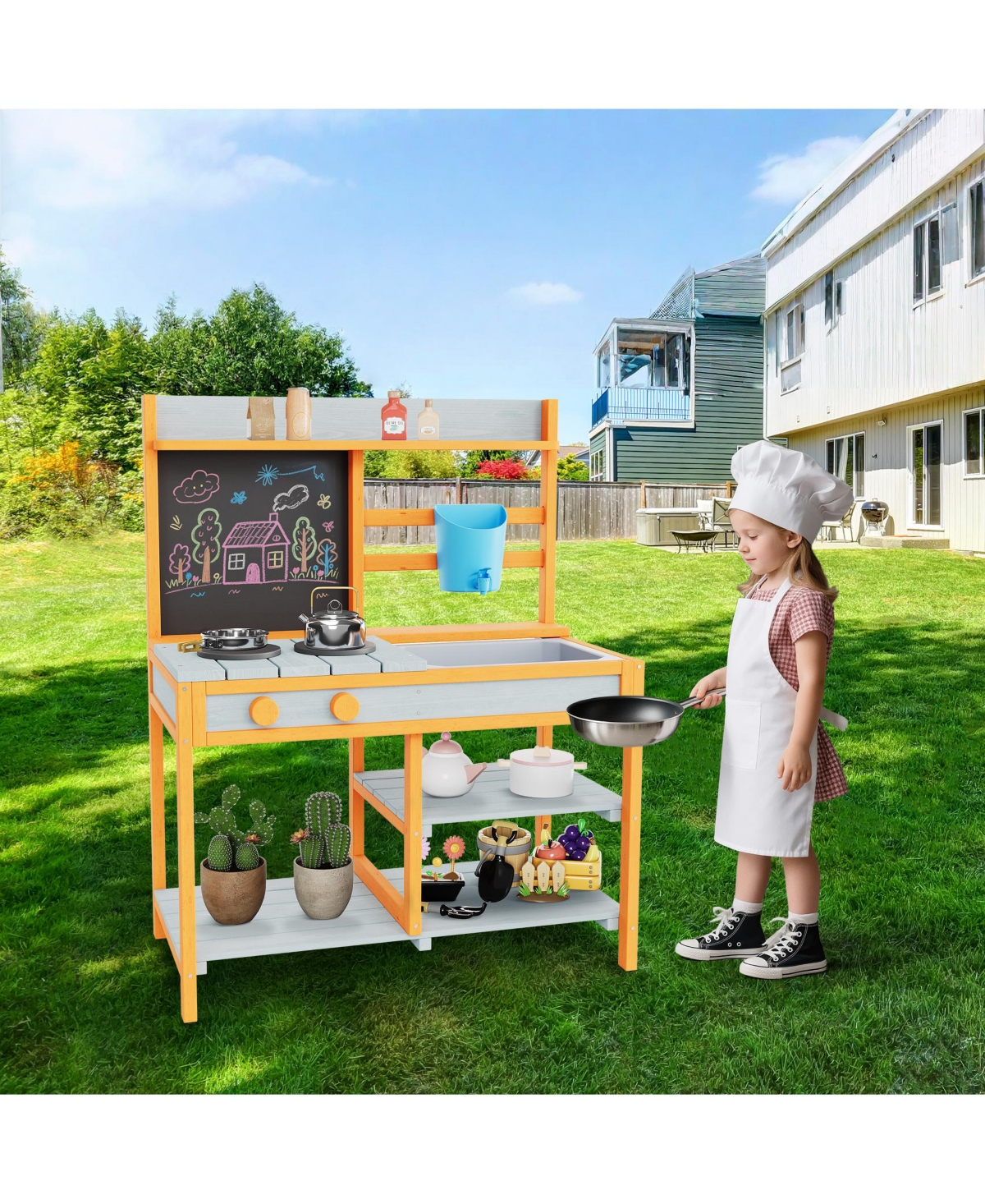 Click here for homfan 28.7 x 16.1 x 36.2 Inch Outdoor Kids Play K... prices