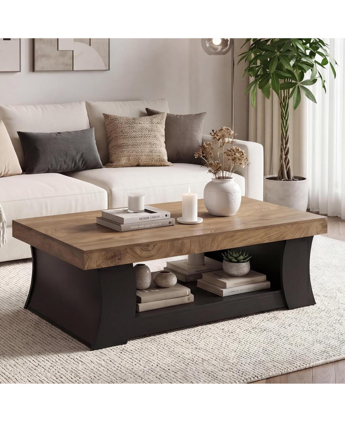 Click here for Tribesigns 55 Coffee Table  Living Room Table with... prices