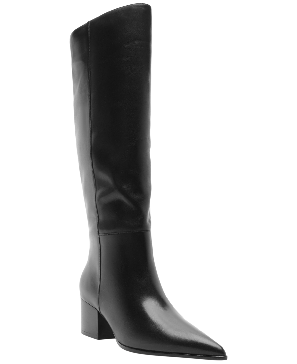 Click here for Arezzo Womens Ally Mid Block Tall Boots - Black prices