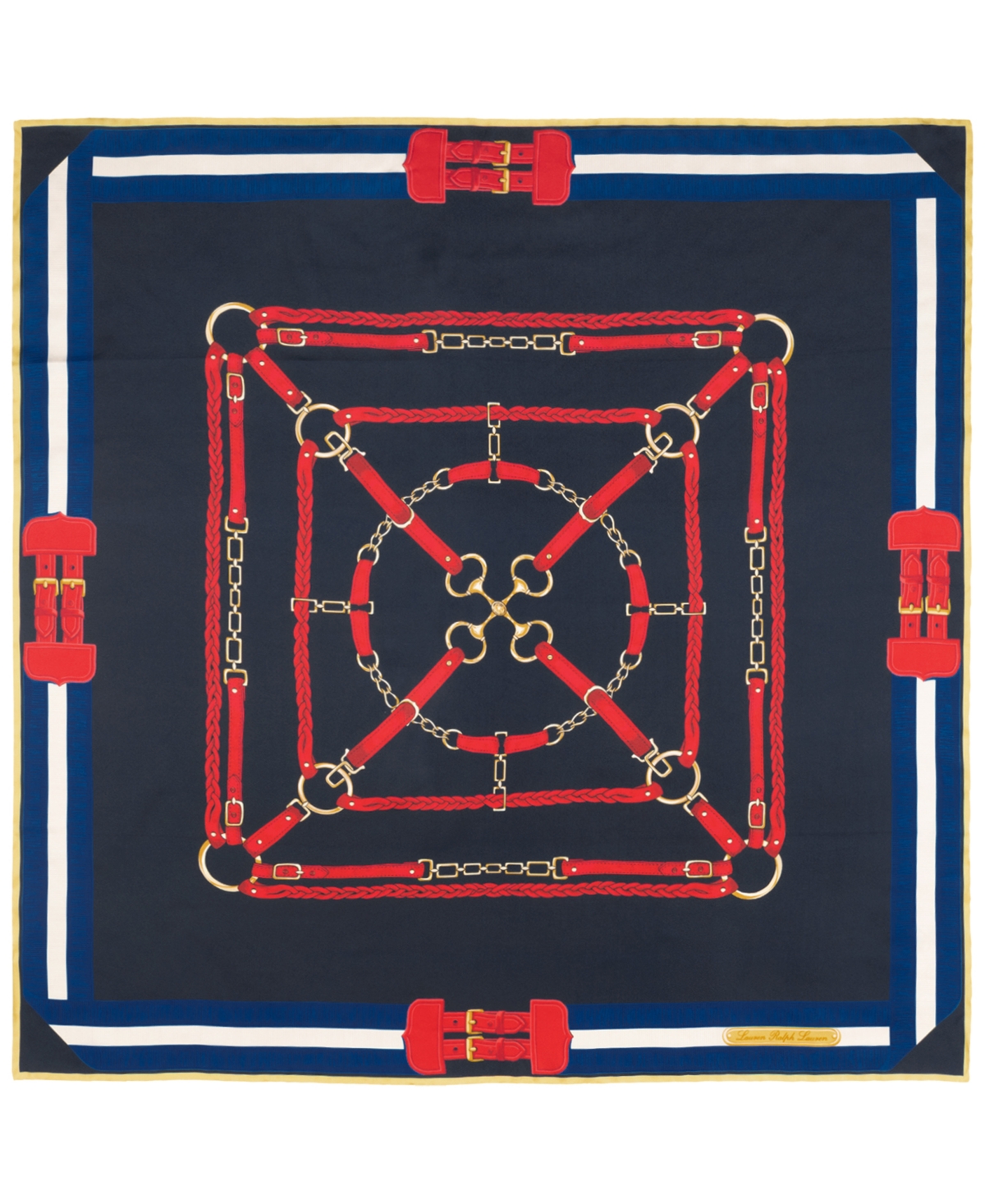 Click here for Lauren Ralph Lauren Belting Square Scarf - Navy prices