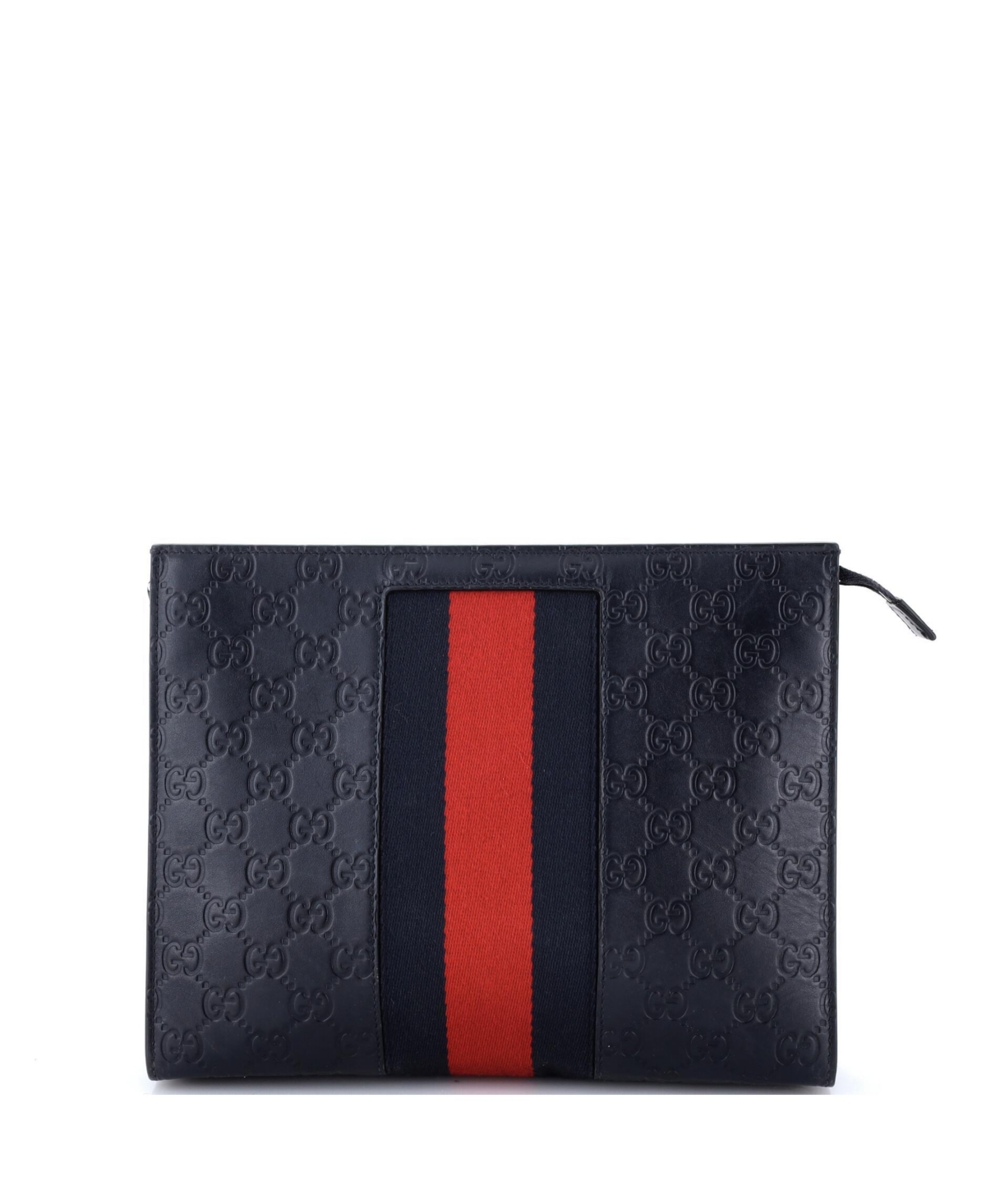 Click here for Pre-Owned Gucci Web Zip Pouch Guccissima Leather -... prices