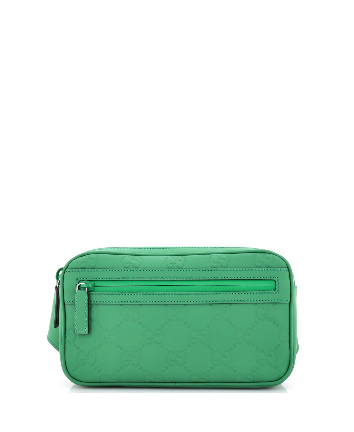 Click here for Pre-Owned Gucci Front Zip Belt Bag Gg Rubber Effec... prices