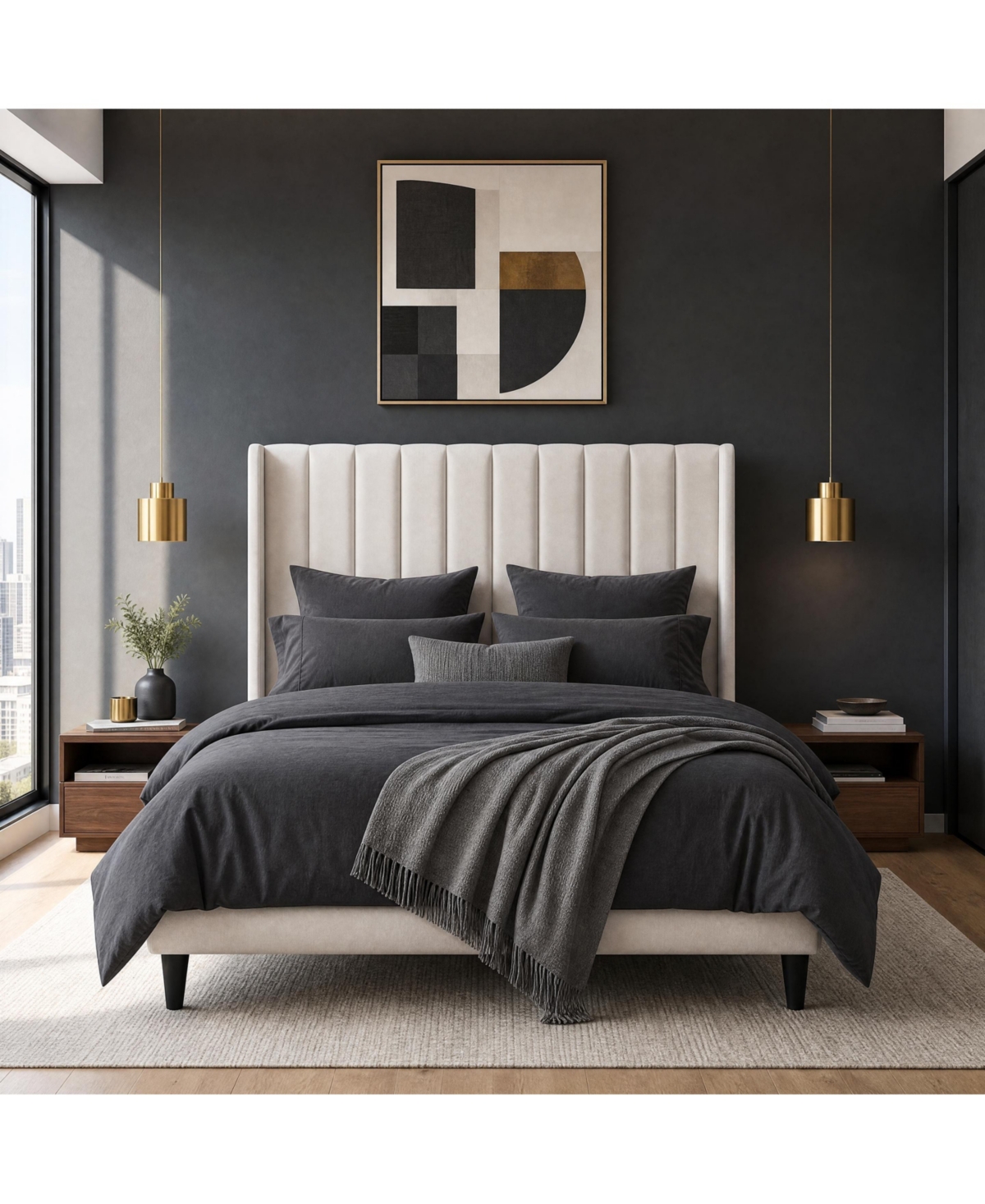 Click here for homfan Upholstered Platform Bed Frame - 52 Velvet... prices